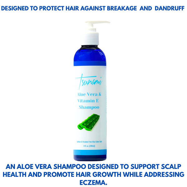 Tsunami Aloe Vera & Shea Butter Shampoo | Natural Hair Cleanser ...